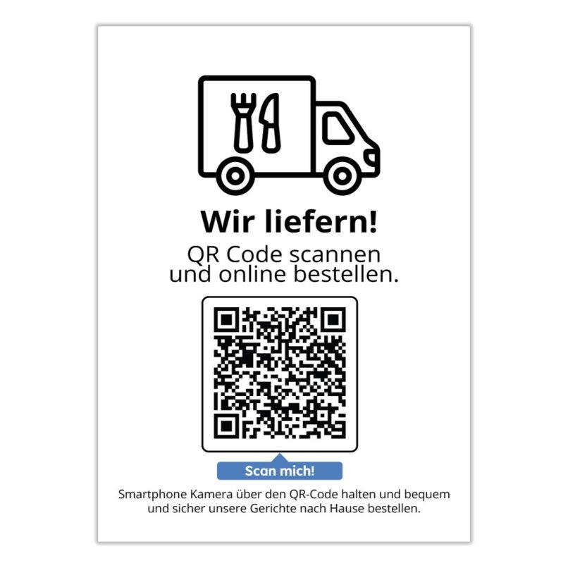 Google Aufkleber mit QR Code Clean - empfehlio