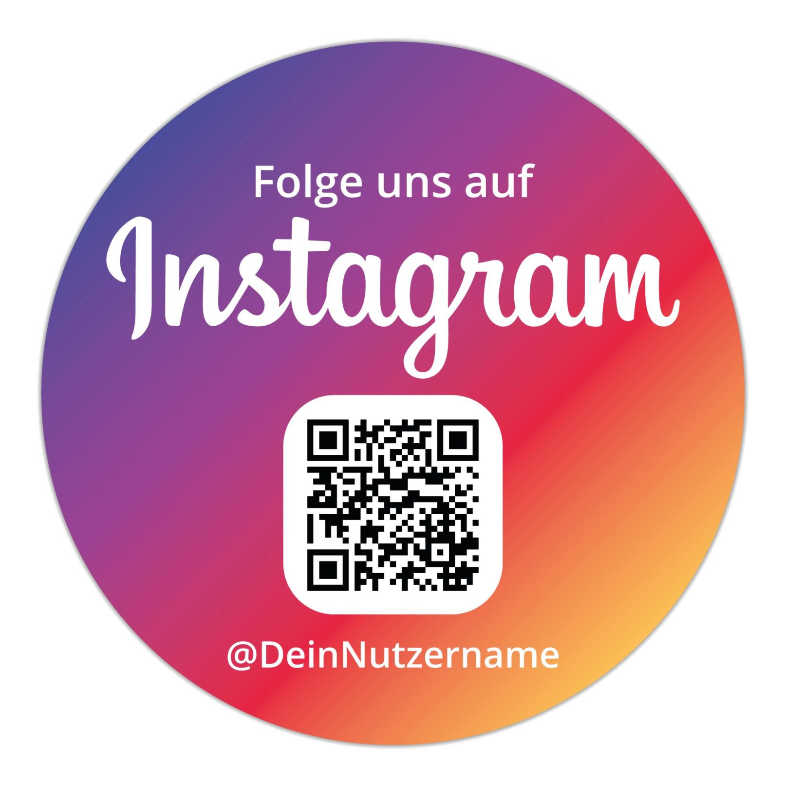 Folge uns auf Instagram Karte Square "Color" - empfehlio