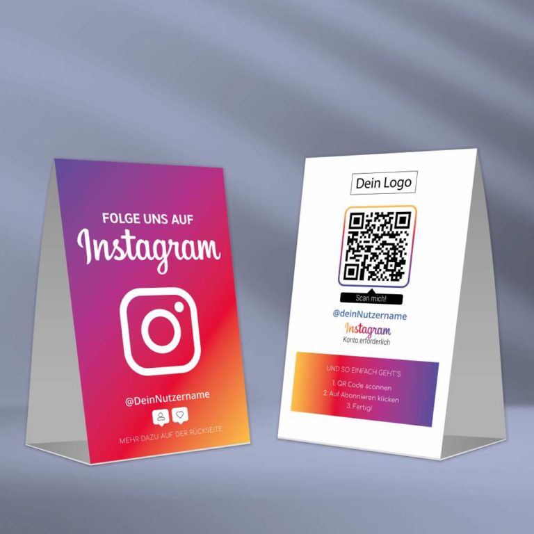 Follow us on Instagram NFC Stand / Display - empfehlio