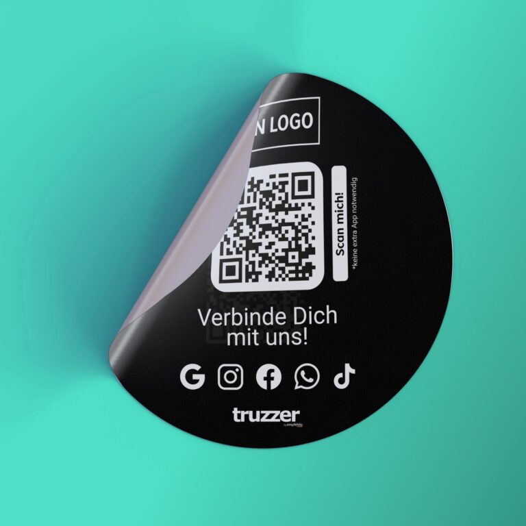 Google Aufkleber mit QR Code - empfehlio