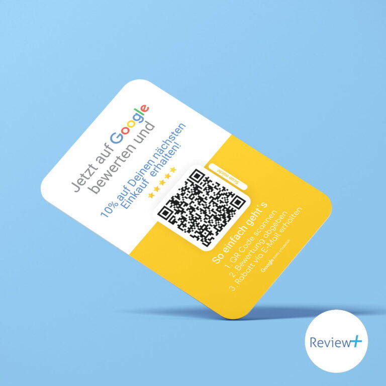 Bewerten Sie uns auf Google Visitenkarten mit QR Code - empfehlio
