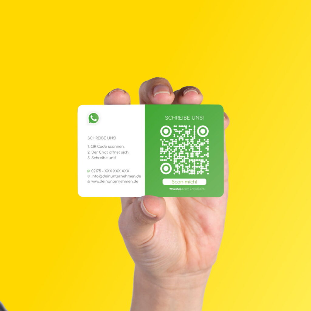 WhatsApp Visitenkarte "Iconic" mit Chat QR Code - empfehlio