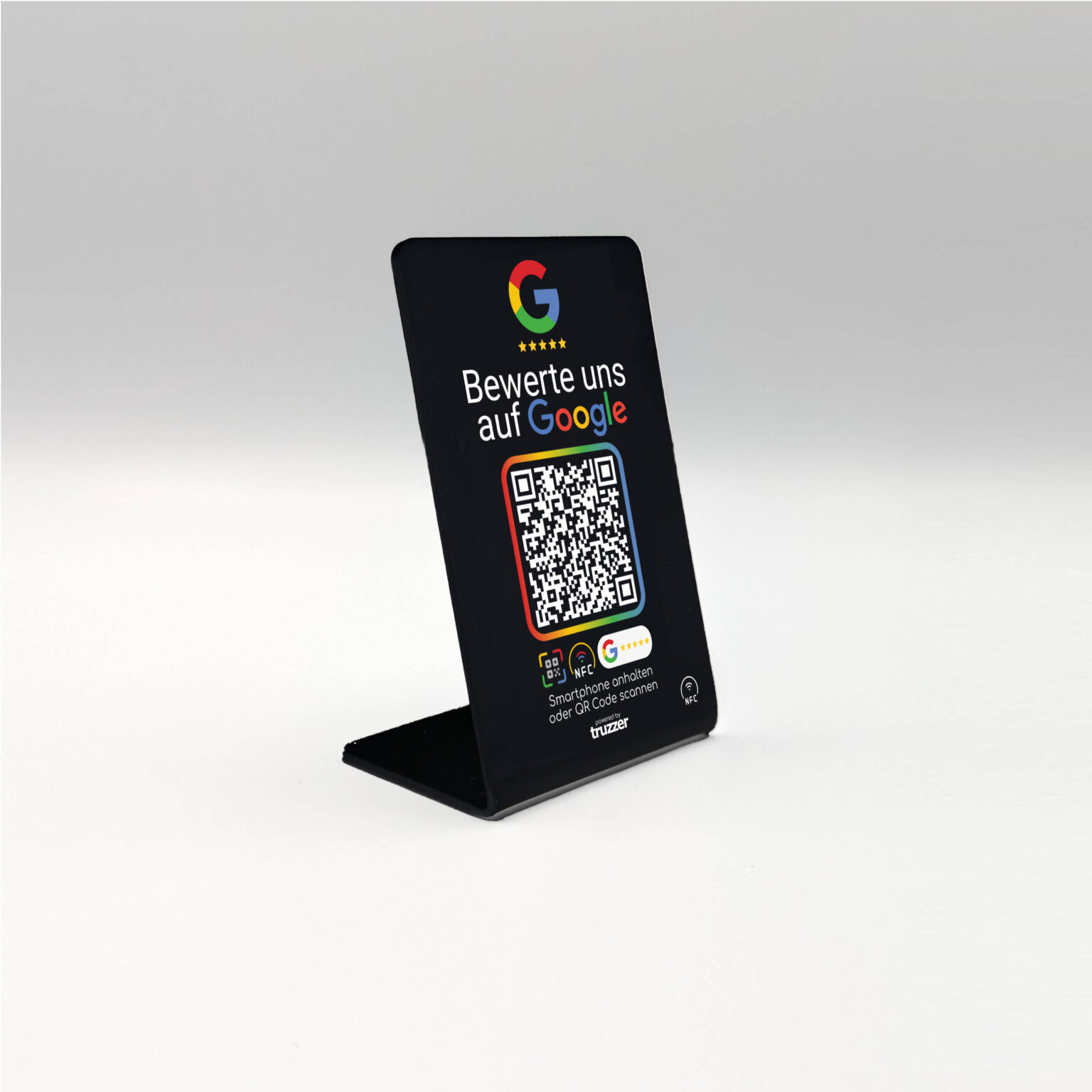NFC & QR Aufsteller für Google-Bewertungen mit NFC & QR Code | empfehlio
